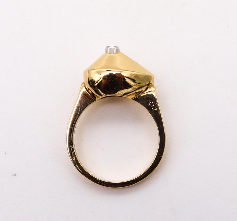 Aletto Brothers Stackable Medium Pear Shaped Ring in 18kt Yellow Gold ...