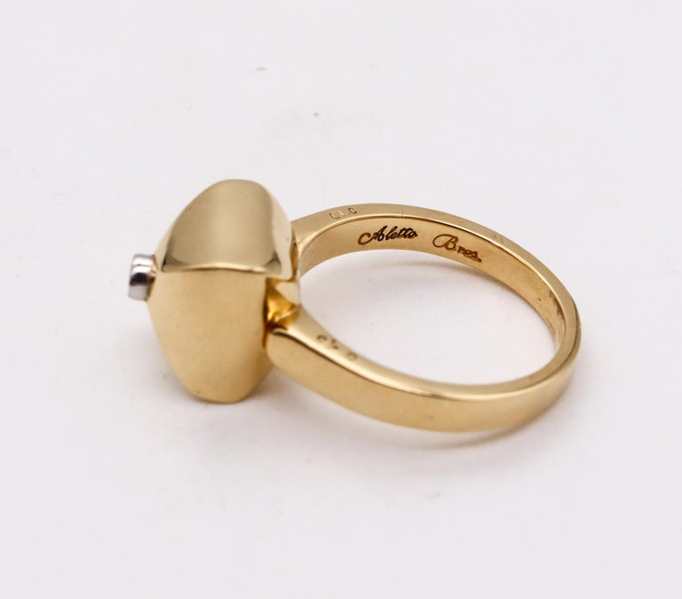 Aletto Brothers Stackable Small Pyramide Ring in 18kt Yellow Gold with ...