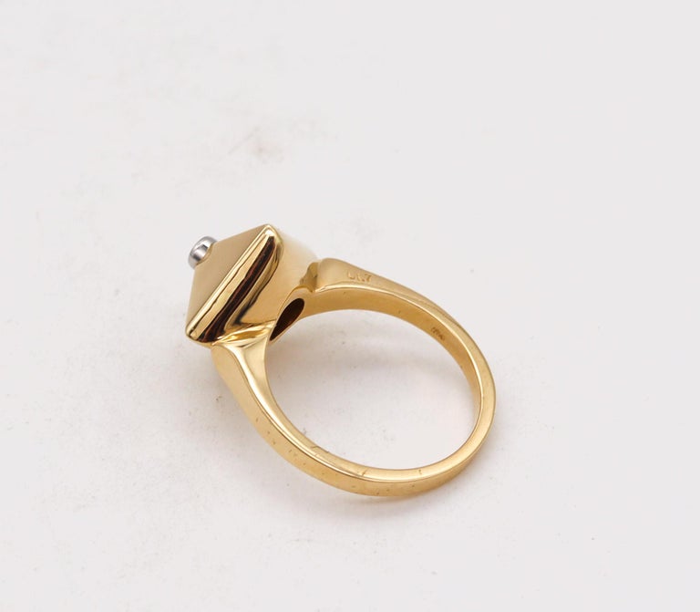 Aletto Brothers Stackable Small Triangular Ring in 18kt Yellow Gold ...