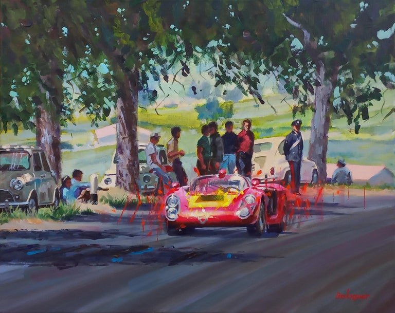 Alex Balaguer - .TARGA FLORIO 1968. ALFA ROMEO 33/2 original painting ...