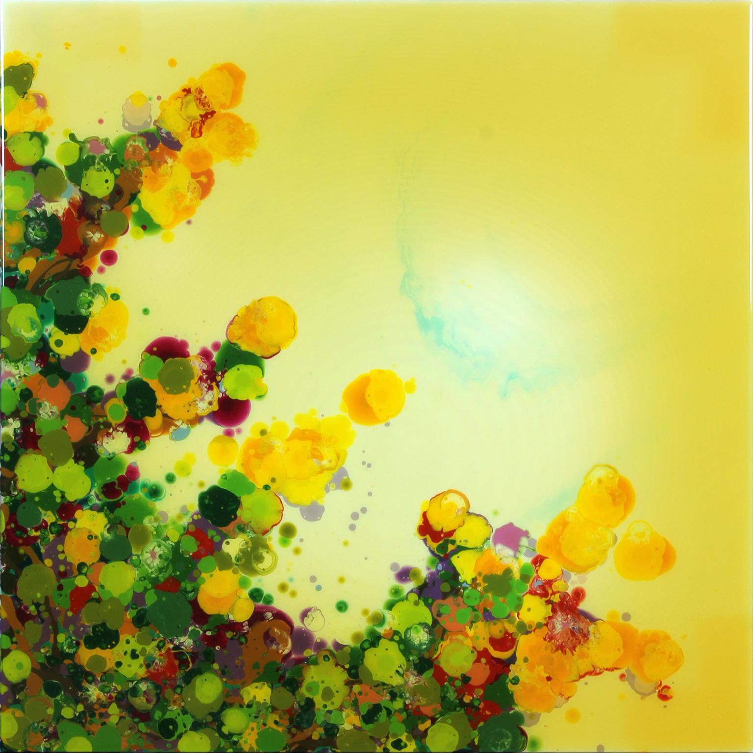 Alex Echo - Untitled emulsion on box panel with epoxy overlay painting ...