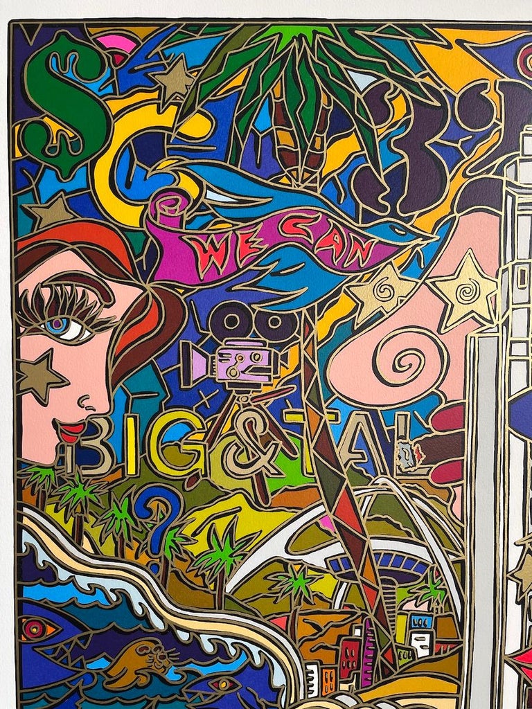 Alex Echo - L.A.! HOLLYWOOD Signed Lithograph, Los Angeles Icons, Pop ...