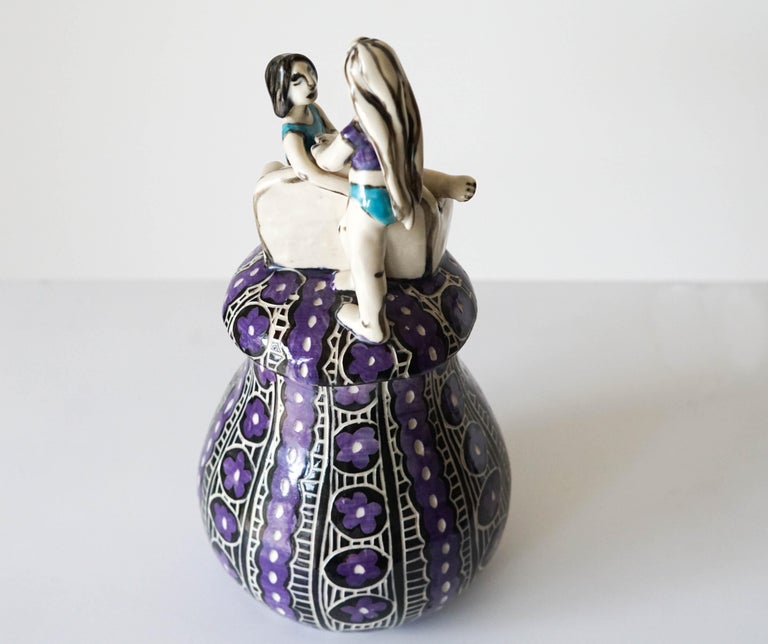 Alex Hodge - Coming Home, Porcelain Sculptural Jar with Underglaze ...