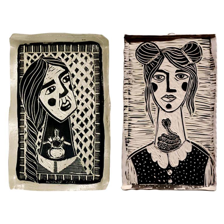 Alex Hodge - Supporting Perspective and Curled Girl Portrait. Porcelain ...