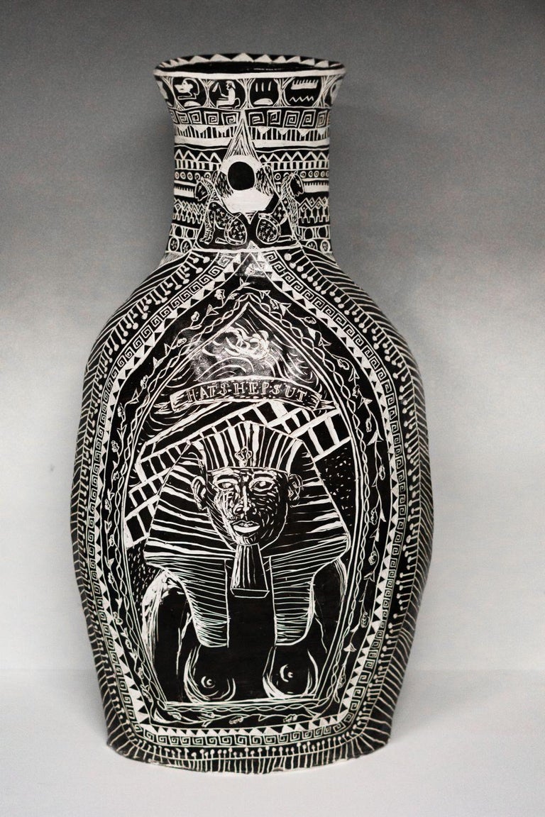 Alex Hodge - Set of Four Hand Built and Carved Porcelain Vases by Alex ...