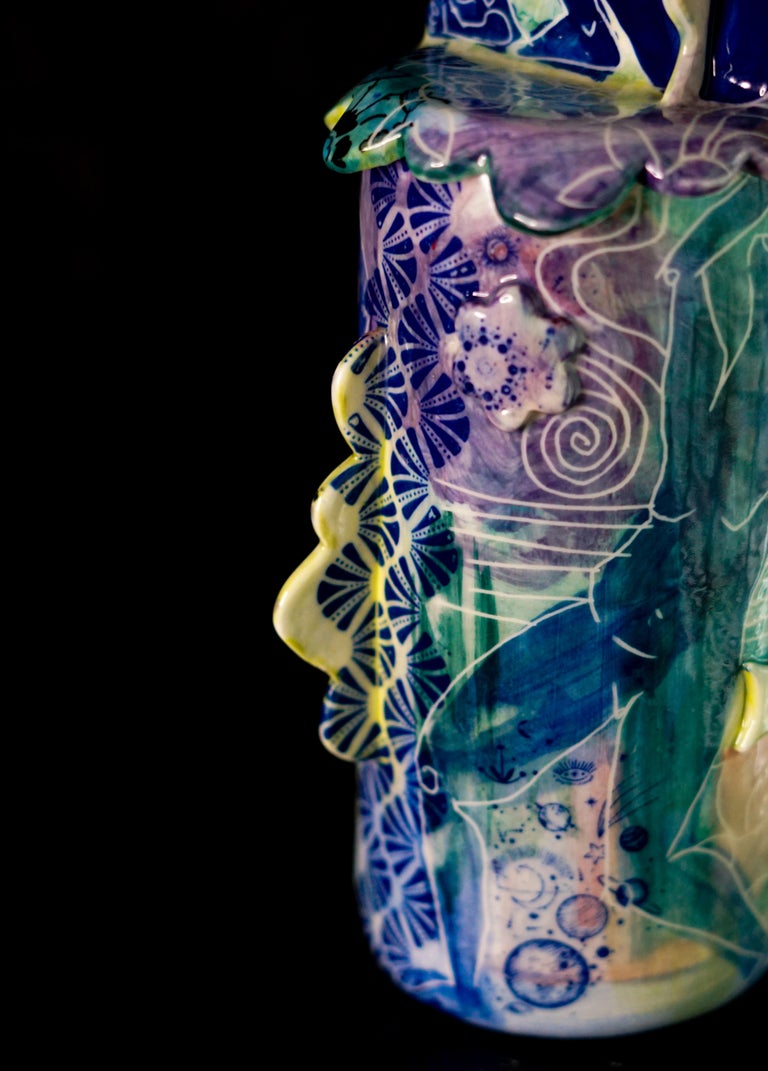 Alex Hodge - The Moon, Carved Porcelain Sculpture For Sale at 1stDibs