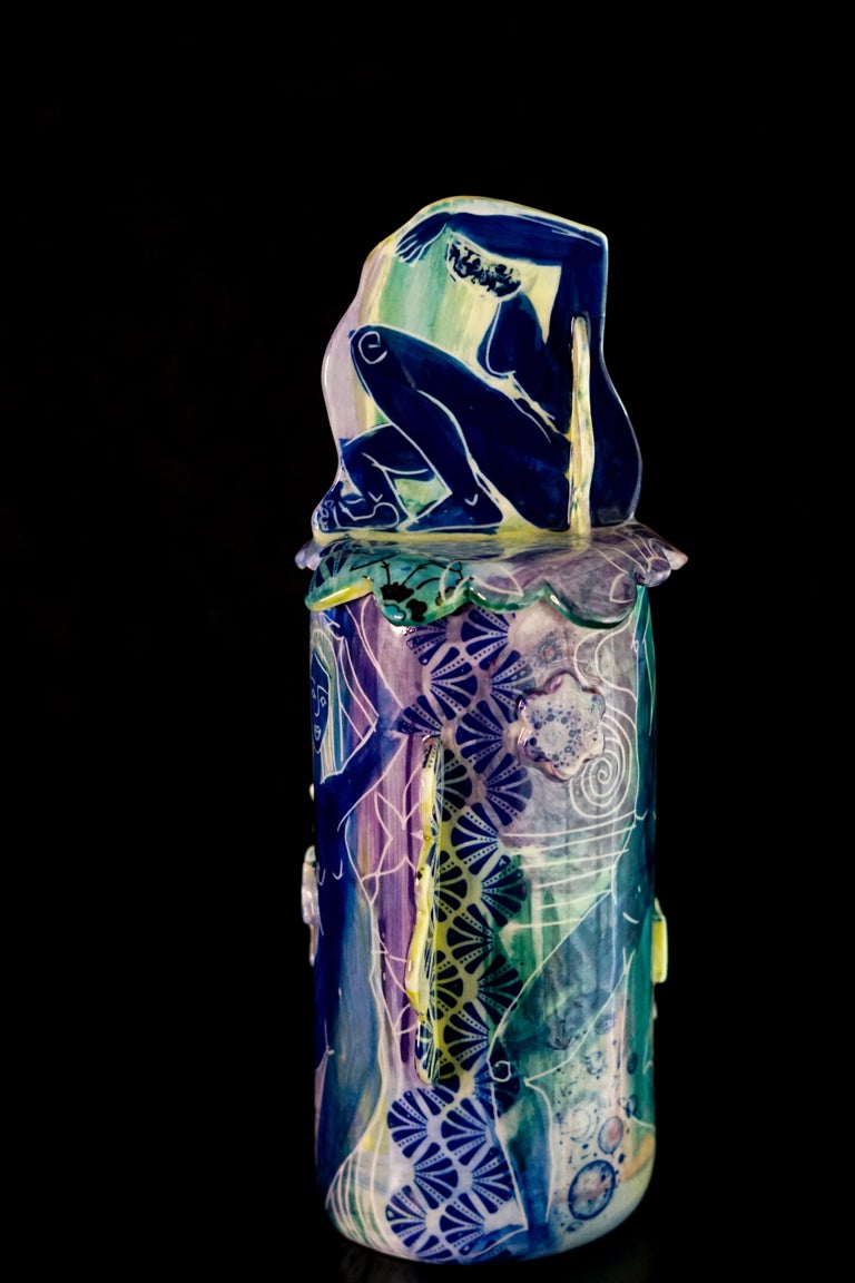 Alex Hodge - The Moon, Carved Porcelain Sculpture For Sale at 1stDibs