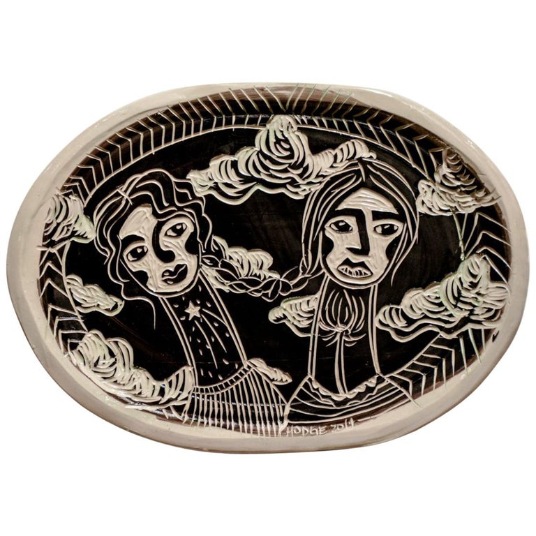 Alex Hodge - Wishing Wanders Portrait. Carved Porcelain Wall Sculpture ...