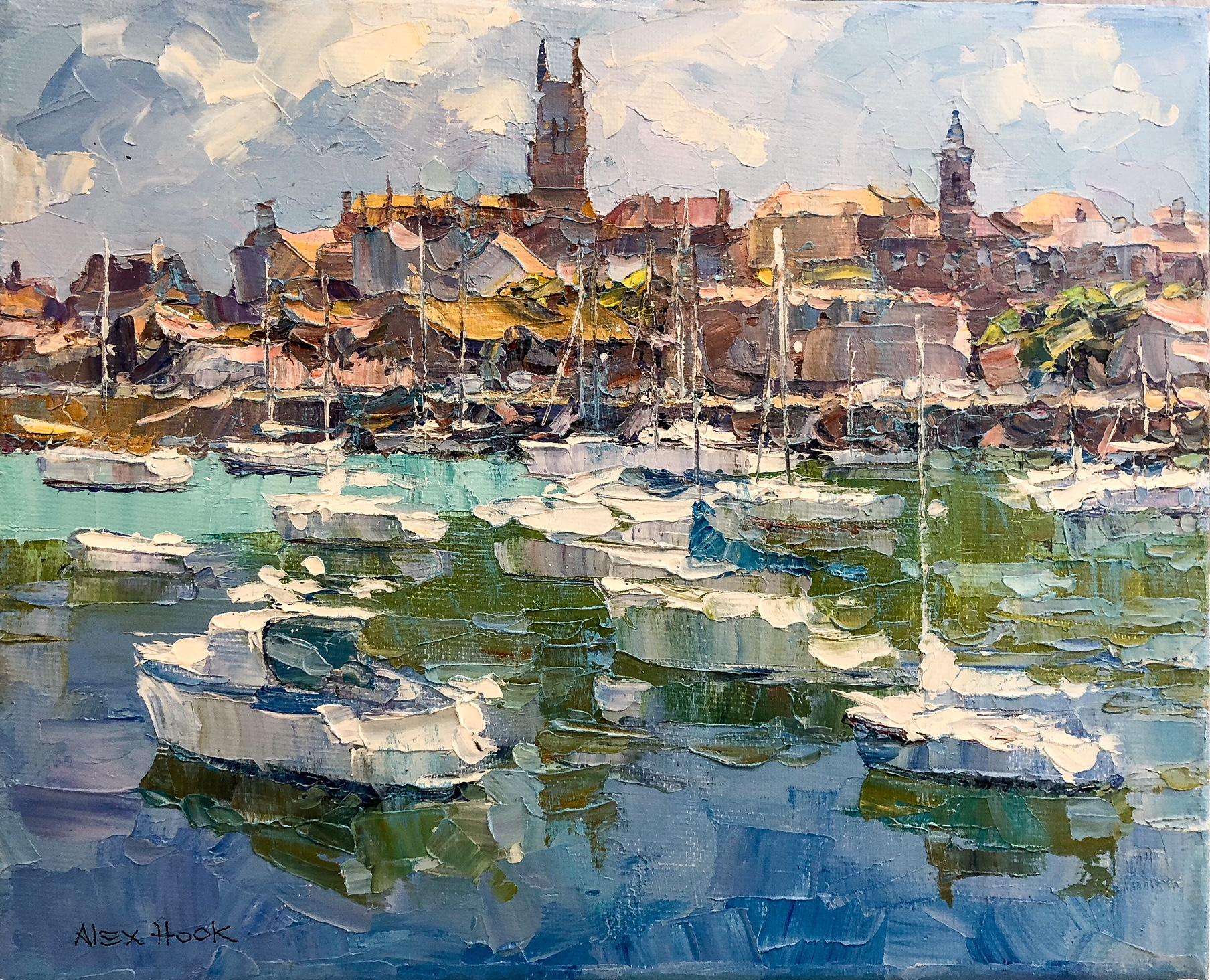 Chester Dixon Snowden 1 - Winter Scene with a Creek For Sale at 1stDibs