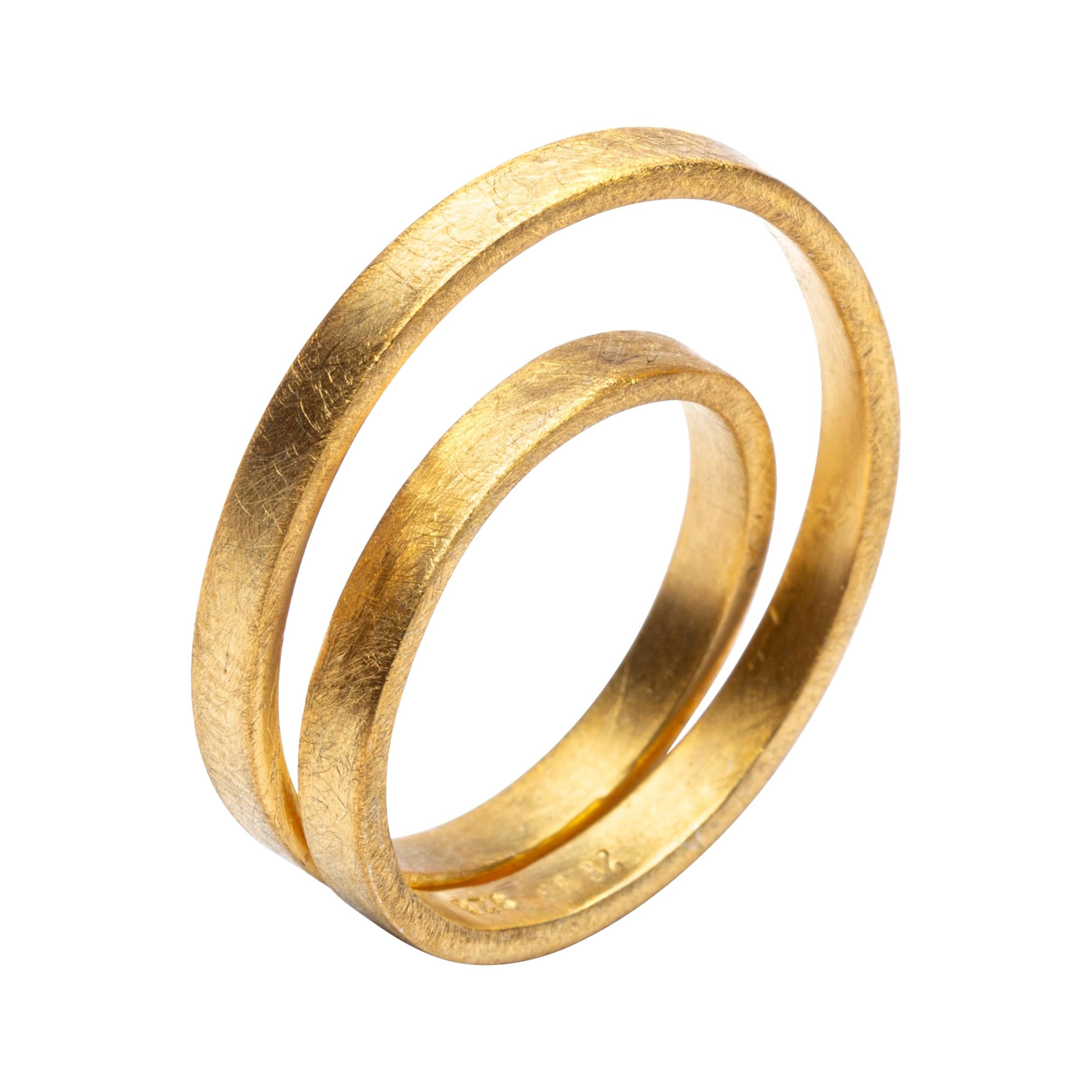 Jona Open Circle Hoop 18 Karat White Gold White Diamond Ring For Sale ...