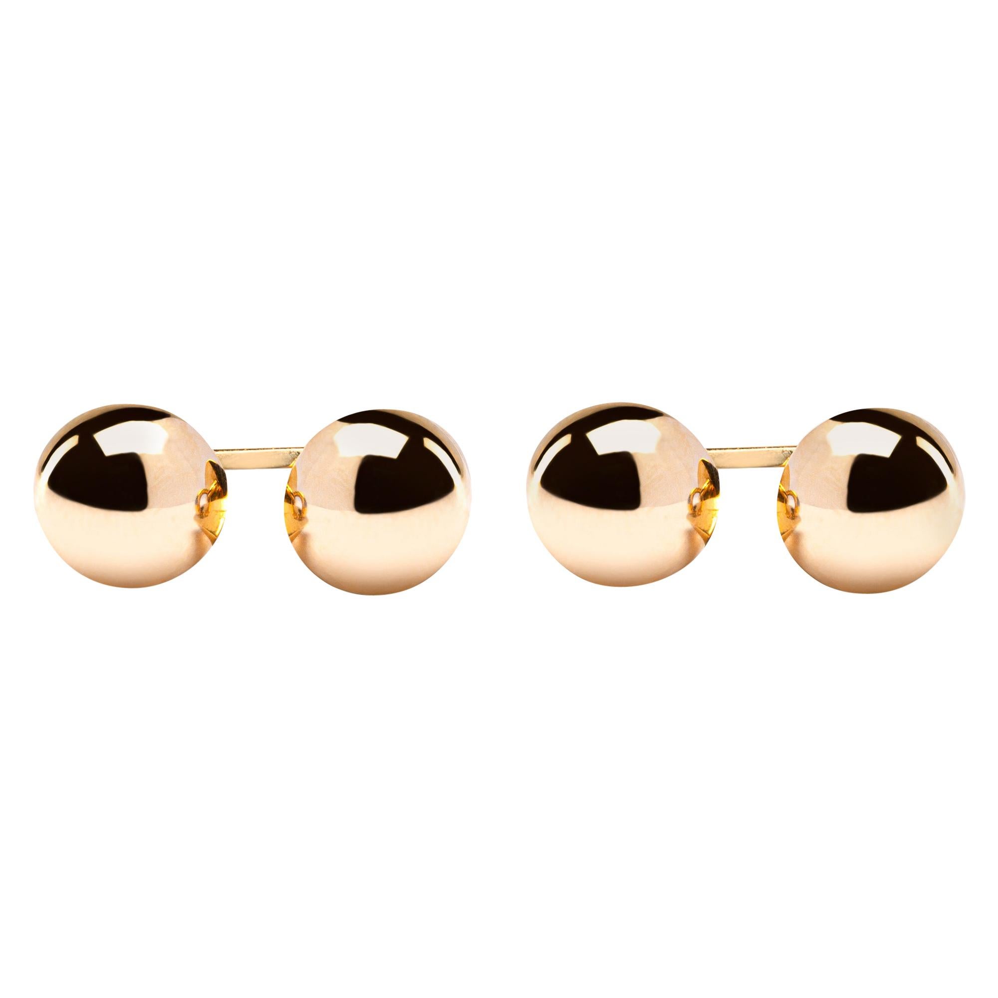 Jona Double Knot 18 Karat Yellow Gold Cufflinks For Sale at 1stDibs
