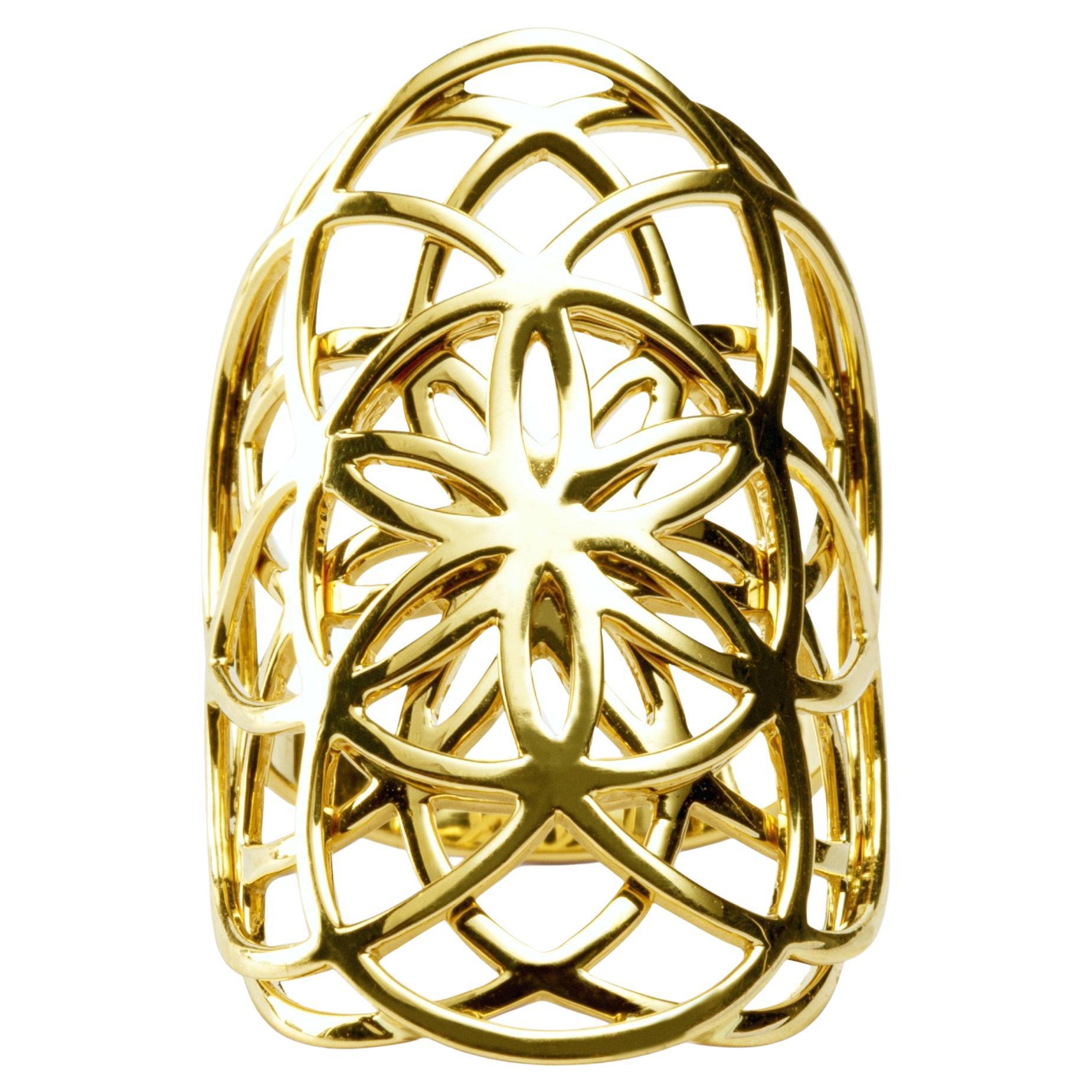 Alex Jona Ruby 18 Karat Yellow Gold Filigree Ring Band For Sale at 1stDibs