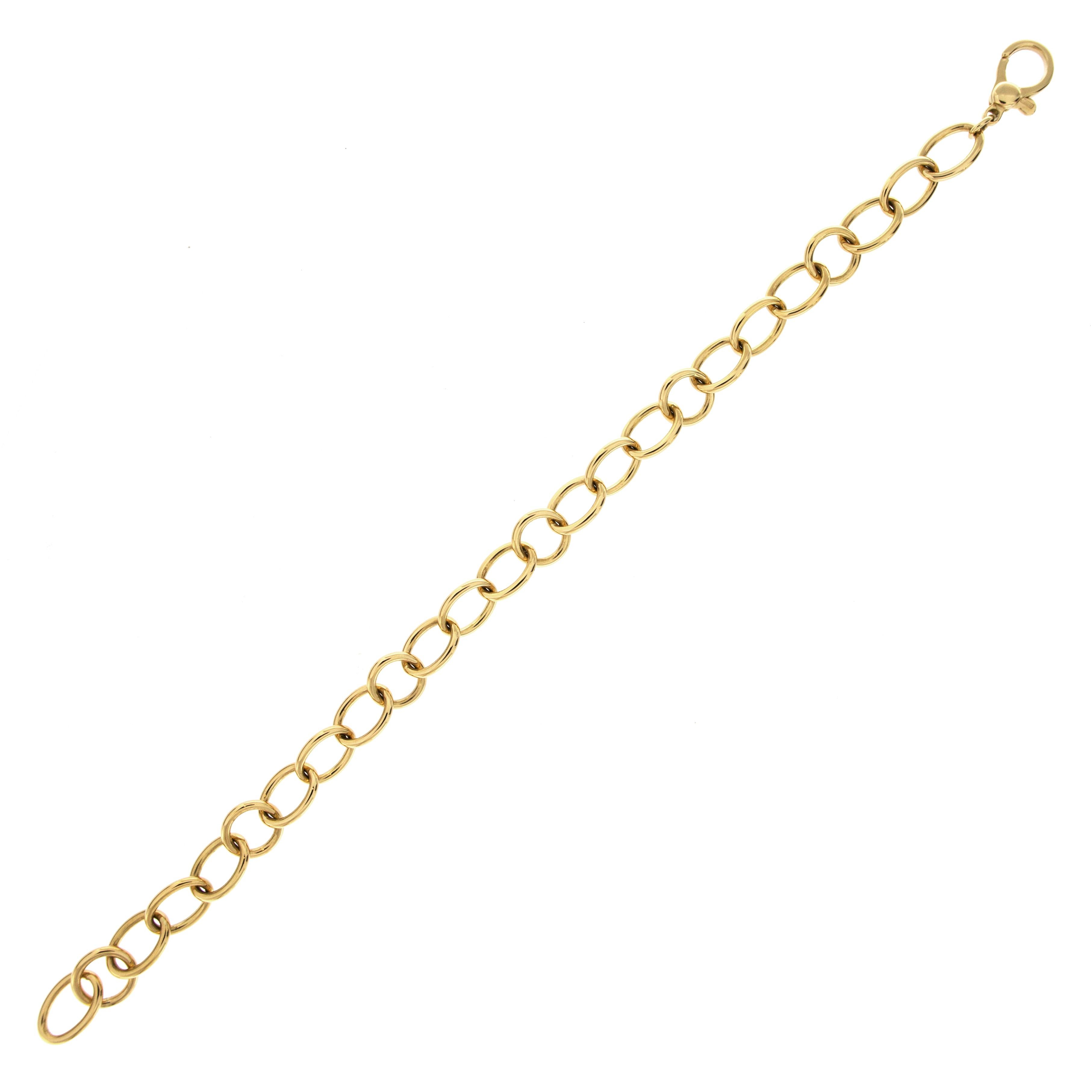 Alex Jona 18 Karat Yellow Gold Link Chain Bracelet For Sale at 1stDibs