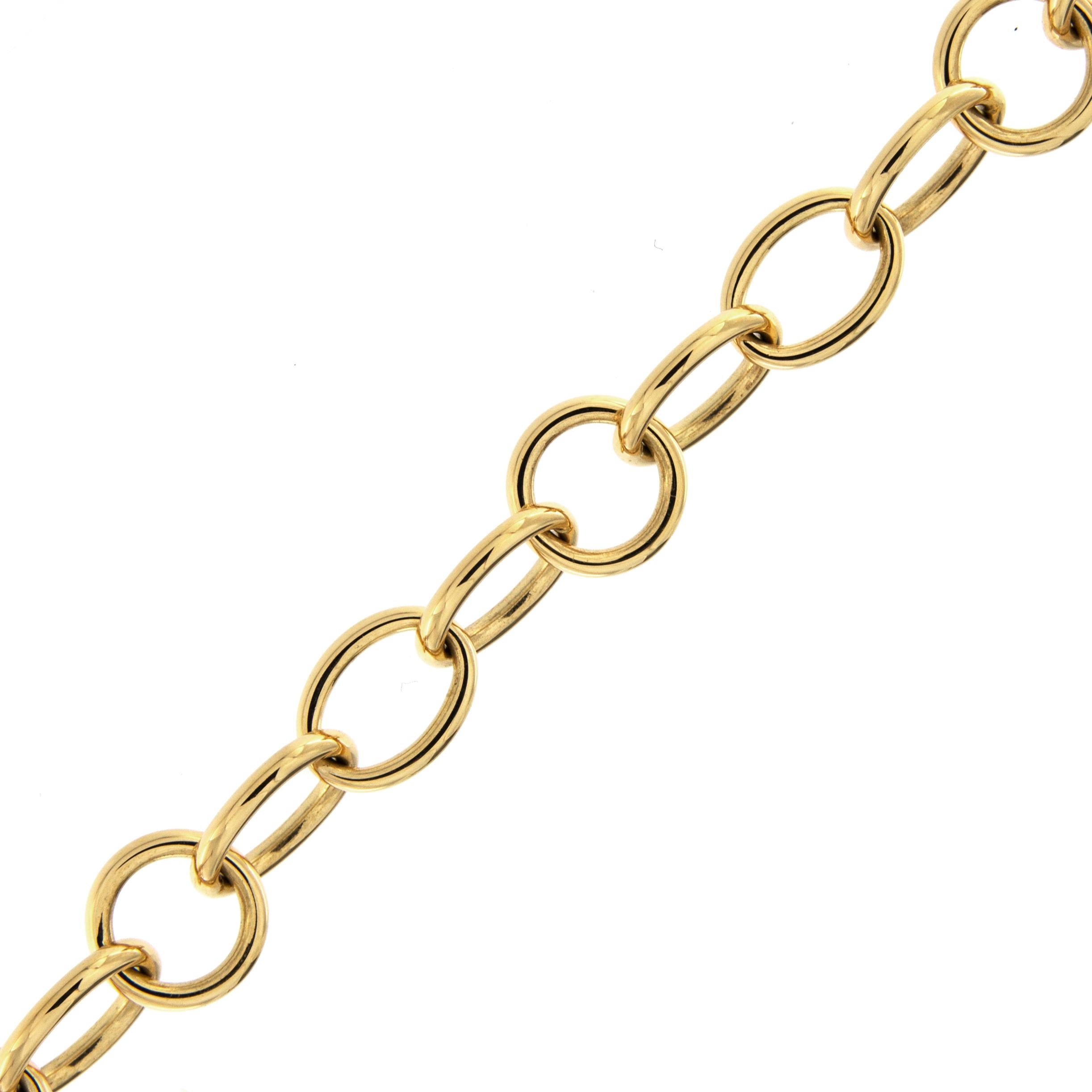 Alex Jona 18 Karat Yellow Gold Link Chain Bracelet For Sale at 1stDibs