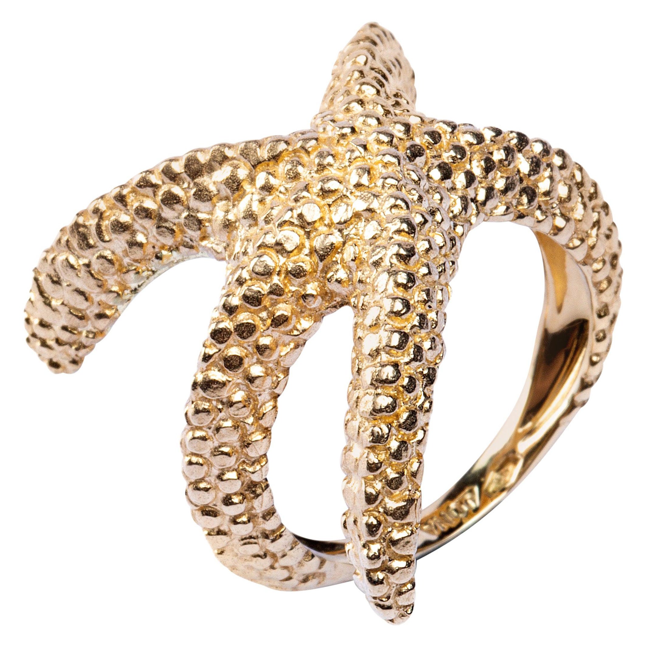 Alex Jona Starfish 18 Karat Yellow Gold Ring at 1stDibs