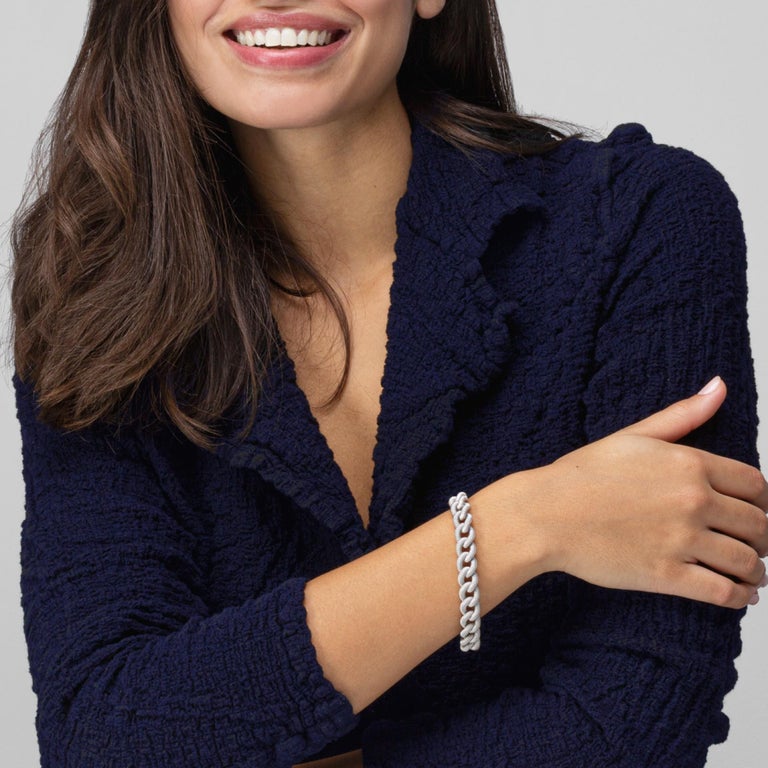 Alex Jona Sterling Silver Curb Link Bracelet For Sale at 1stDibs