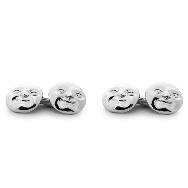 Diamond Encrusted Rounded Face Cufflinks For Sale at 1stDibs