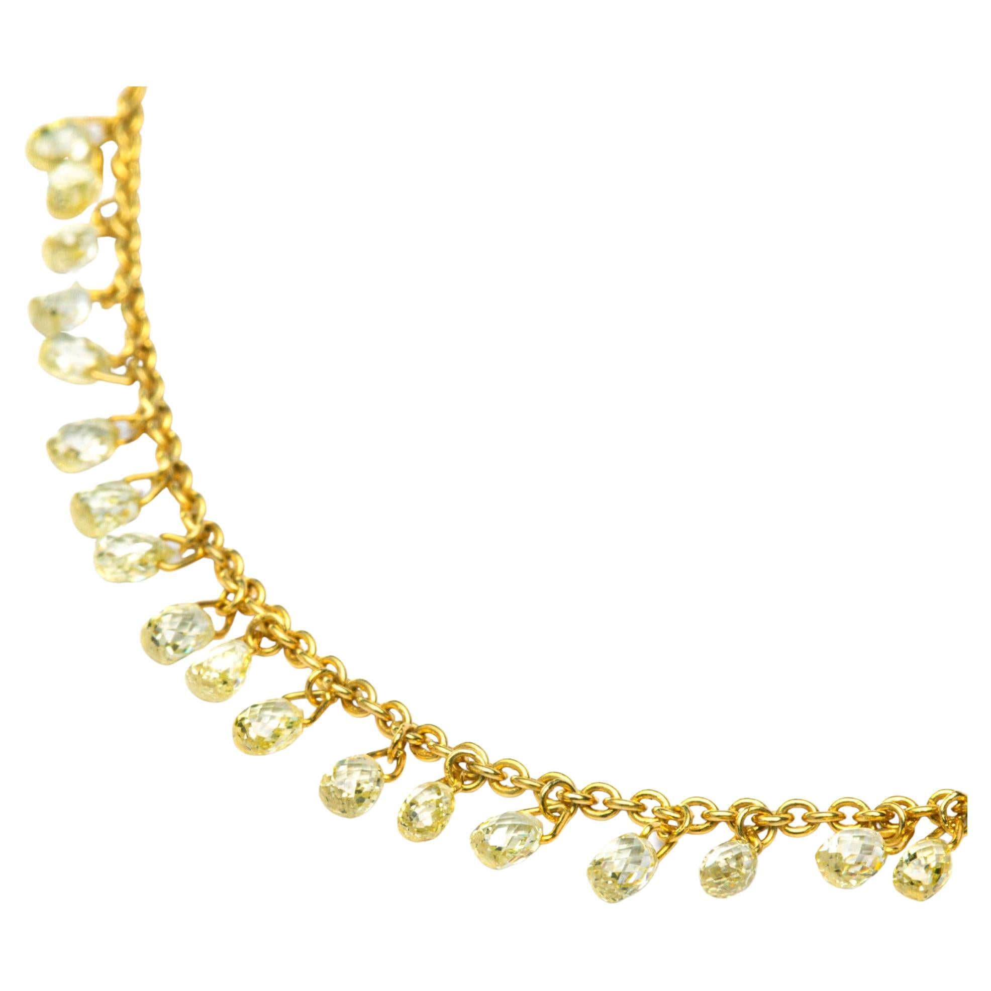 Cartier Diamond 18 Karat Yellow Gold Necklace at 1stDibs
