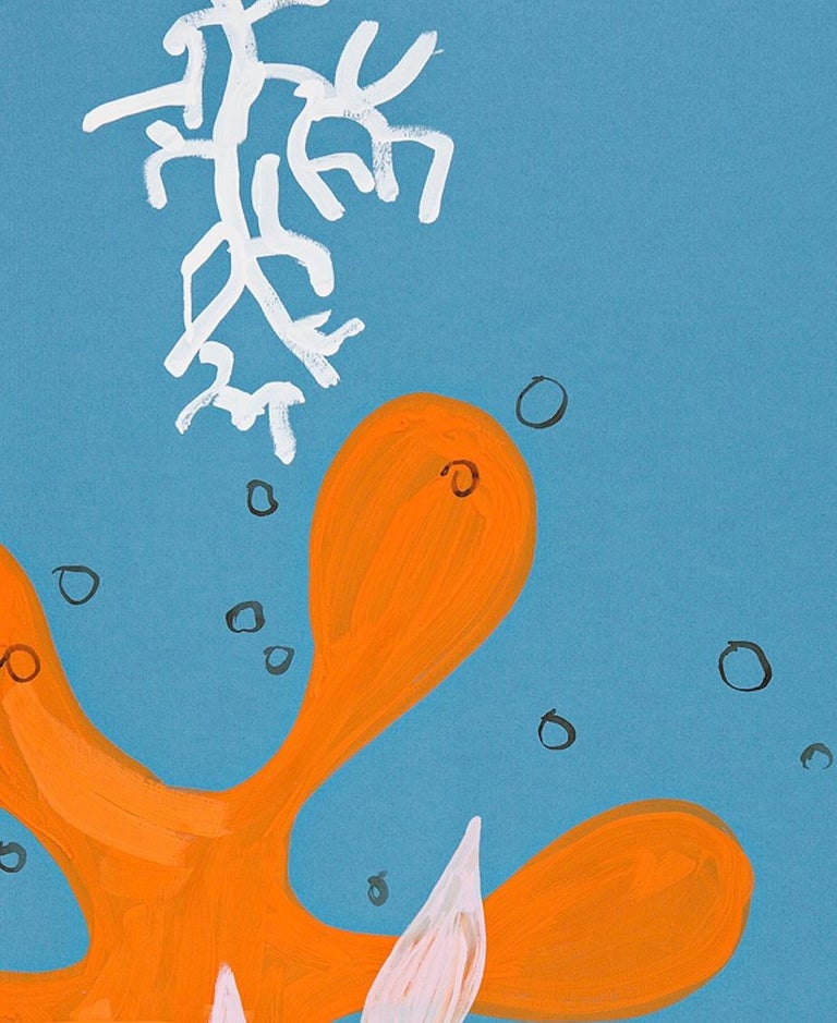 Alex K. Mason - Abstract Seascape Painting Alex K. Mason Blue Paper ...