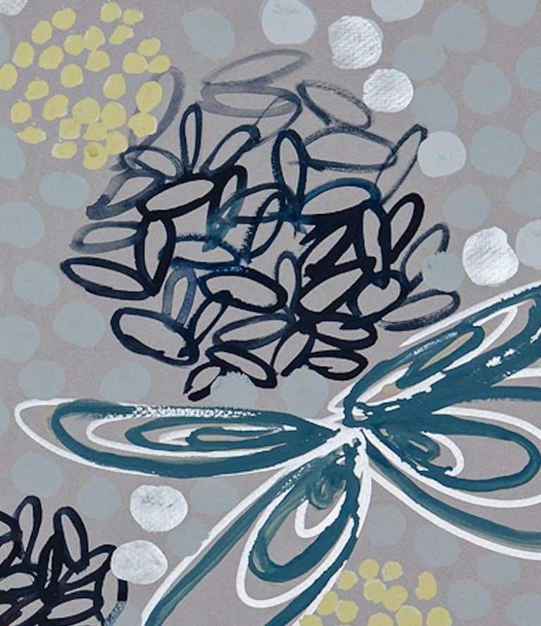 Alex K. Mason - Abstract Painting on Paper Alex K. Mason Silver ...
