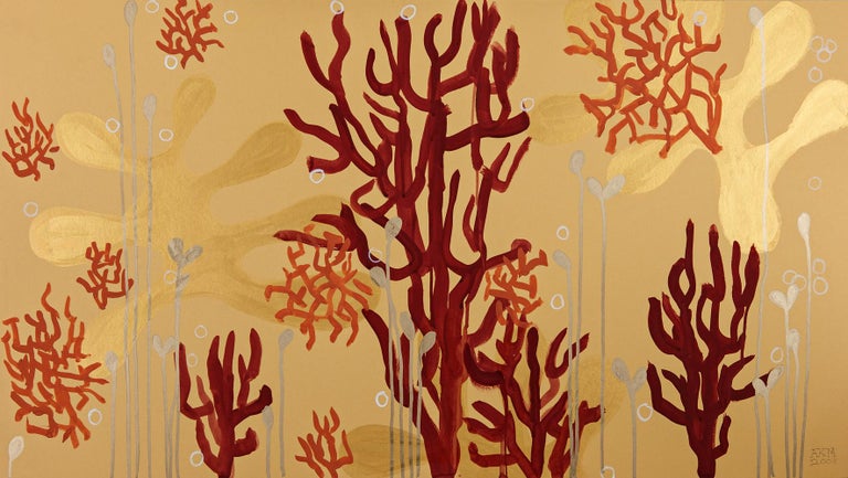 Alex K. Mason - Abstract Seascape Painting Alex k. Mason Red Coral ...