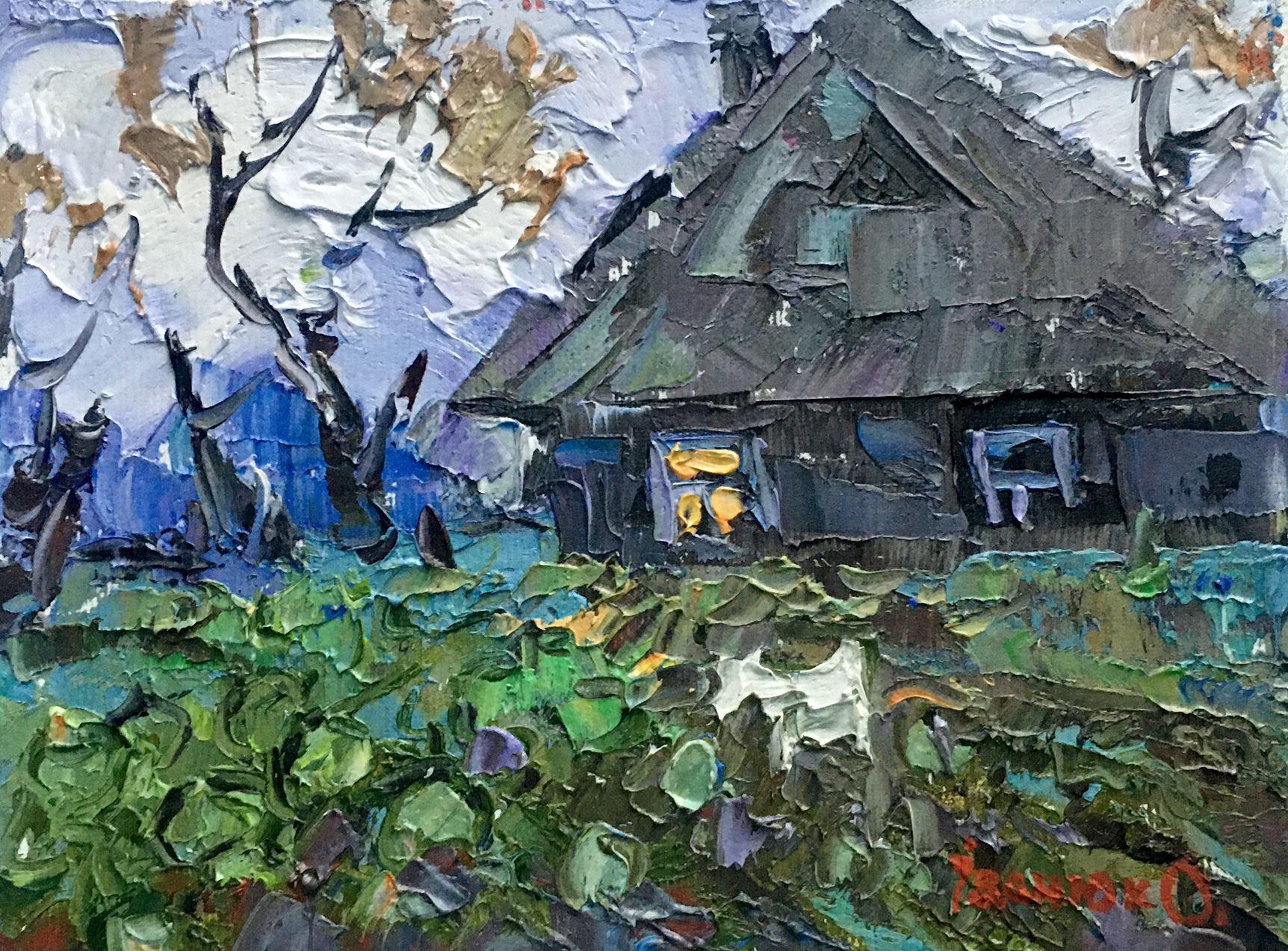 Alex Kalenyuk - Autumn Garden, Original oil Painting, Ready to Hang For ...
