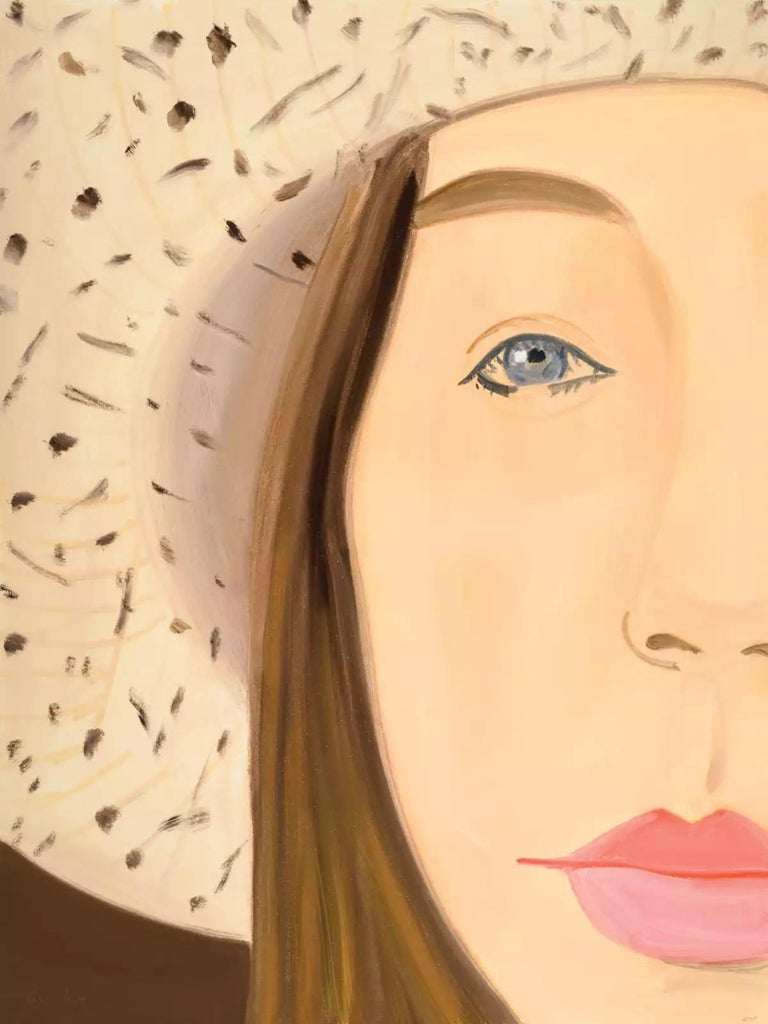 Alex Katz - Straw Hat 2 Portrait Closeup Face with Hat For Sale at 1stDibs