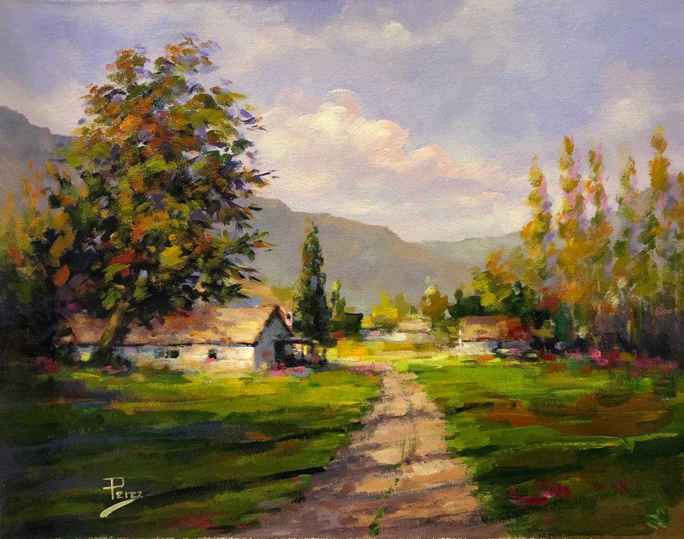 Alex Perez - Golden Hour-Acrylic on Canvas-Unstretched. Signed, comes ...