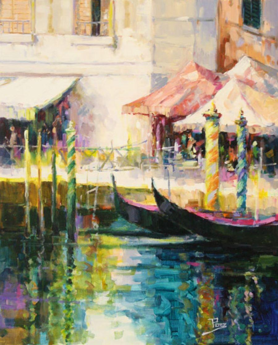 Alex Perez - Tuscan Hills-Framed Original Oil on Canvas, Signed by ...