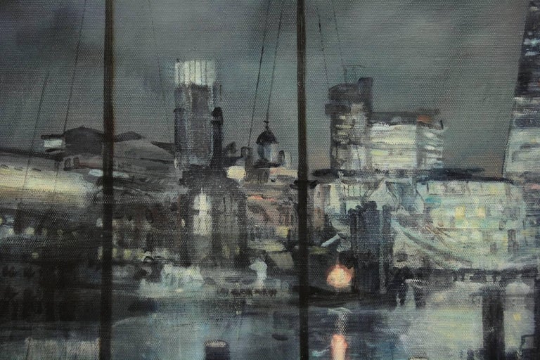 Alex Rennie - Tower Bridge Nocturne, Alex Rennie, Original art, Oil on ...