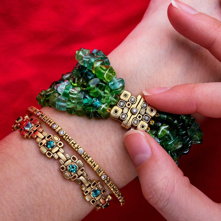 Alex Sepkus 18k Gold and Diamond Little Windows Bracelet with ...