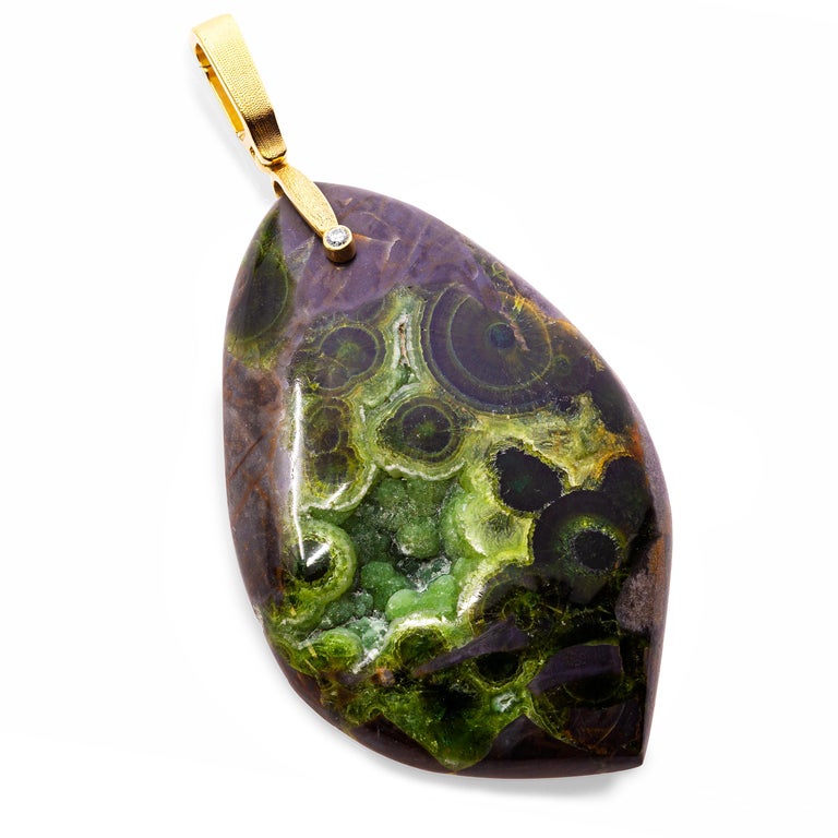 Alex Sepkus 18 Karat Yellow Gold Sticks and Stones Pendant with ...