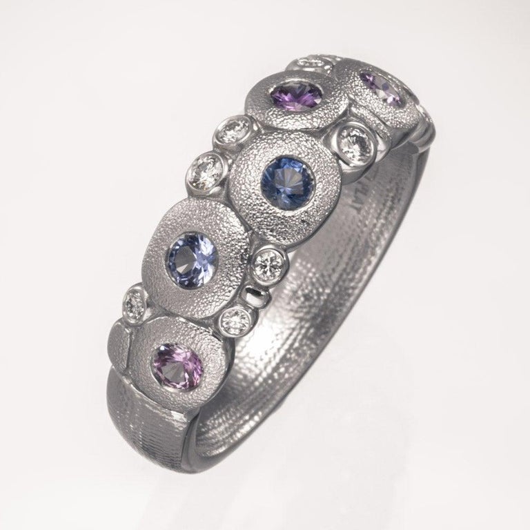 Customizable Alex Sepkus "Candy" Dome Ring with Blue and Purple ...