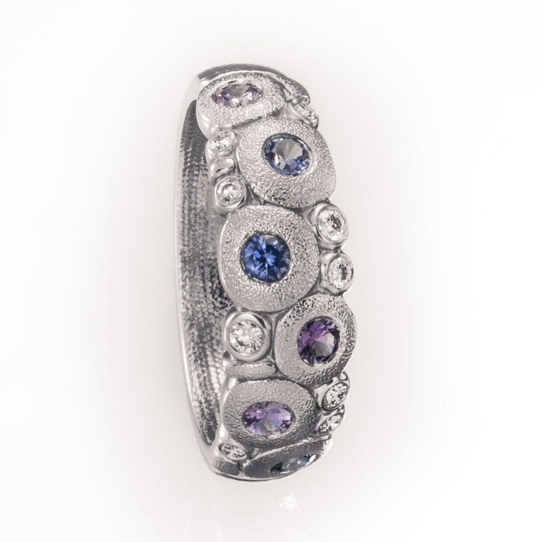 Customizable Alex Sepkus "Candy" Dome Ring with Blue and Purple ...
