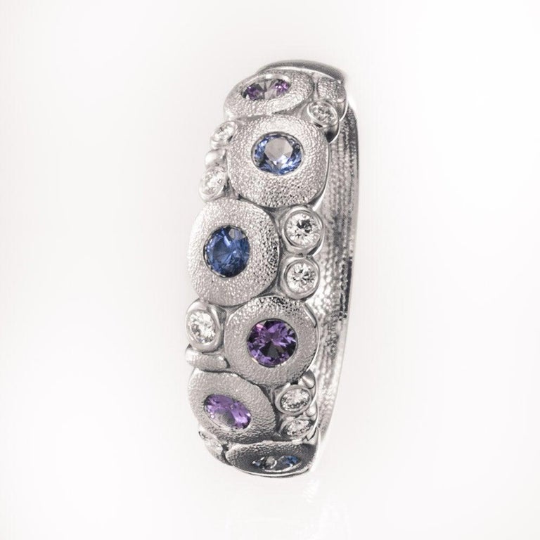 Customizable Alex Sepkus "Candy" Dome Ring with Blue and Purple ...