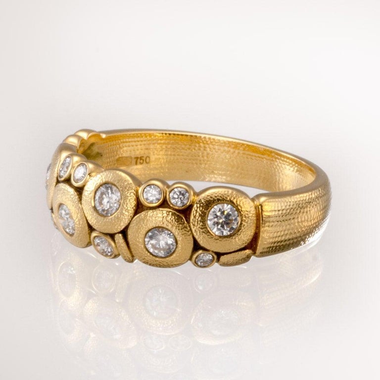 Customizable Alex Sepkus "Candy" Dome Ring with Brilliant White ...