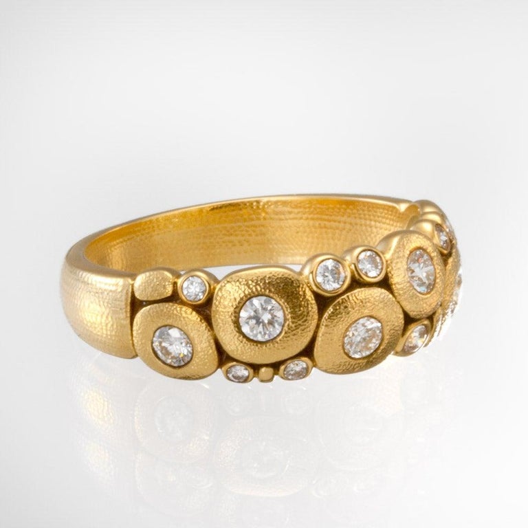 Customizable Alex Sepkus "Candy" Dome Ring with Brilliant White ...