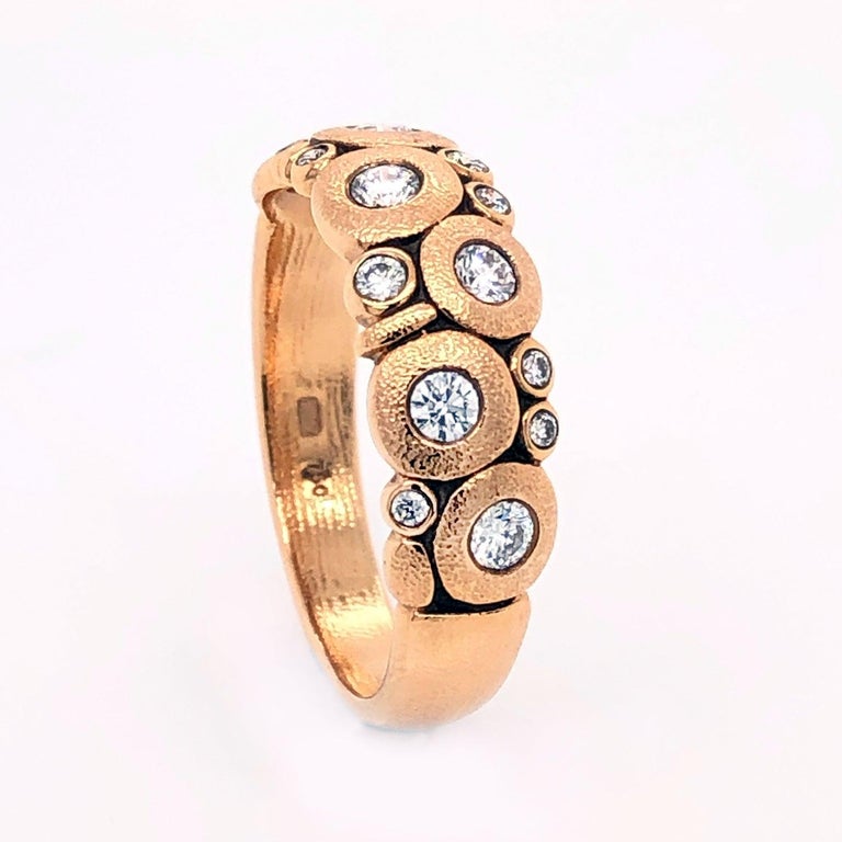 Customizable Alex Sepkus "Candy" Dome Ring with Brilliant White ...
