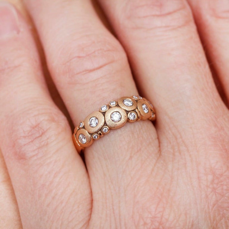Customizable Alex Sepkus "Candy" Dome Ring with Brilliant White ...