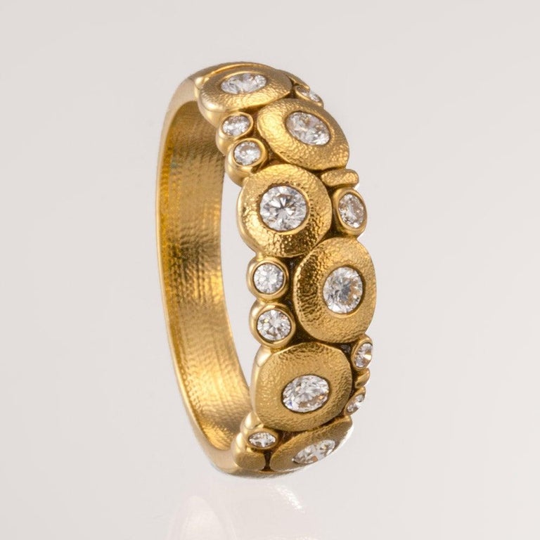 Customizable Alex Sepkus "Candy" Dome Ring with Brilliant White ...