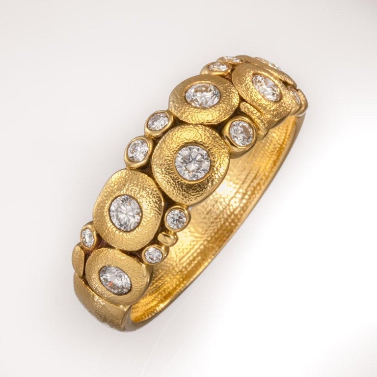 Customizable Alex Sepkus "Candy" Dome Ring with Brilliant White ...