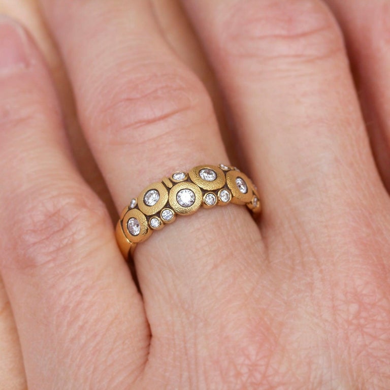 Customizable Alex Sepkus "Candy" Dome Ring with Brilliant White ...