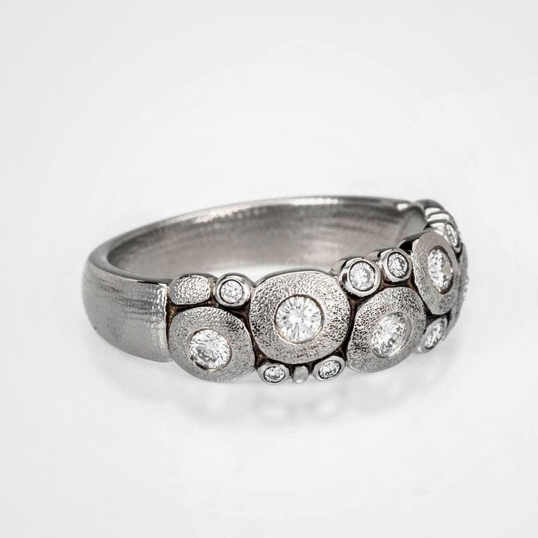 Customizable Alex Sepkus "Candy" Dome Ring with Brilliant White ...