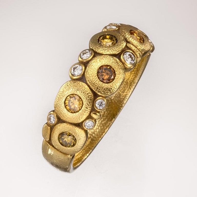Customizable Alex Sepkus "Candy" Dome Ring with Natural Color Diamonds ...