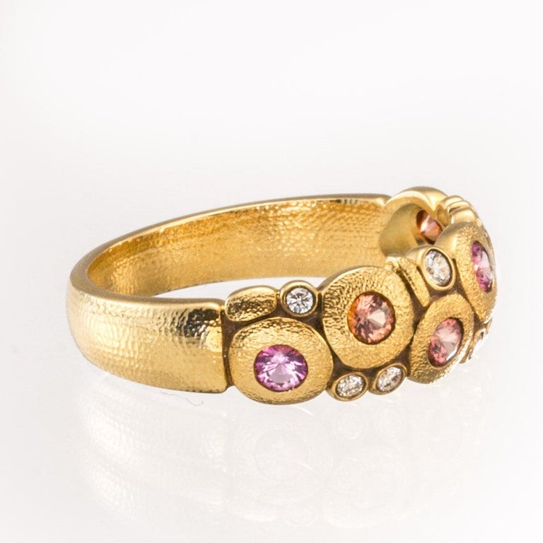 Customizable Alex Sepkus "Candy" Dome Ring with Pink and Orange ...