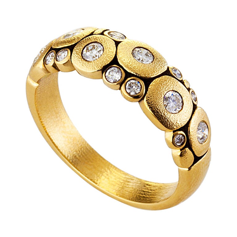 Alex Sepkus Diamond Yellow Gold "Candy" Ring For Sale at 1stDibs
