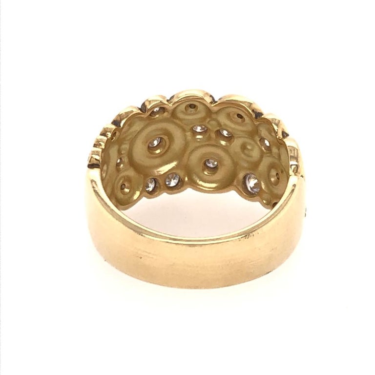 Alex Sepkus Diamond Yellow Gold "Ocean" Ring at 1stDibs