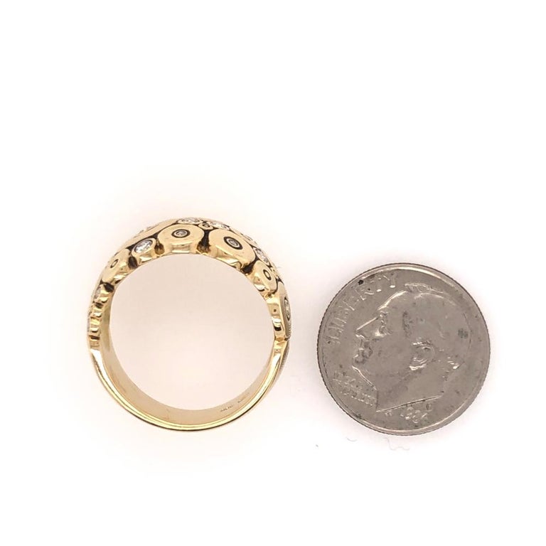 Alex Sepkus Diamond Yellow Gold "Ocean" Ring at 1stDibs