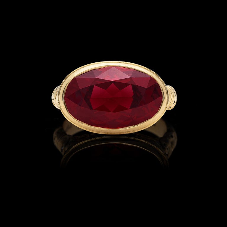 Alex Sepkus "Flora" Garnet and Diamond Ring at 1stDibs