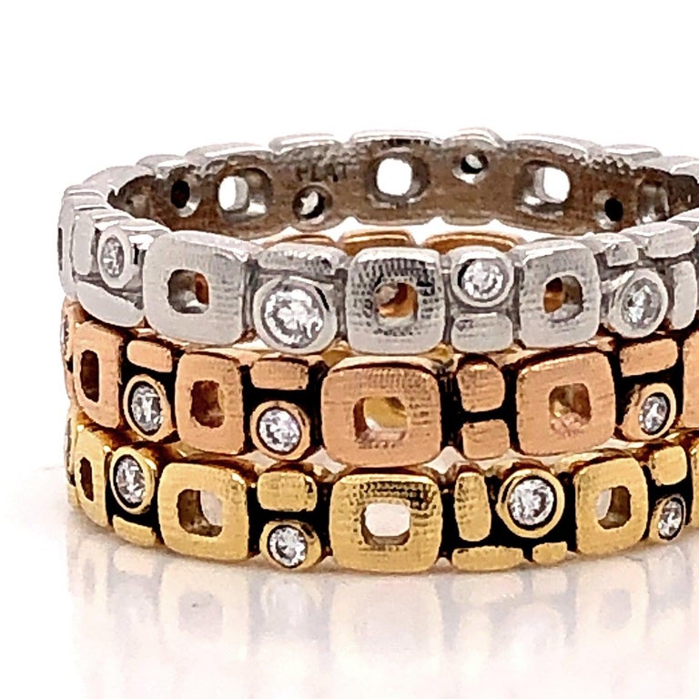 Customizable Alex Sepkus "Micro Windows" Band Ring with White Diamonds ...